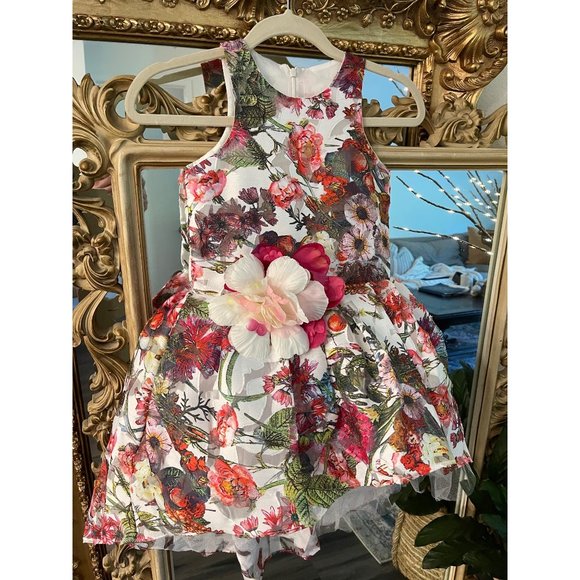 Little Miss Aoki | Dresses | Little Miss Aoki Gown In Tule Floral With ...